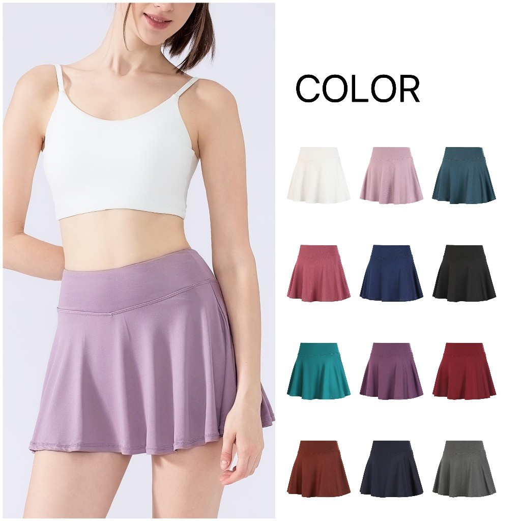 2in1 High waist Sports Skirt With cycling and pocket for Women ...