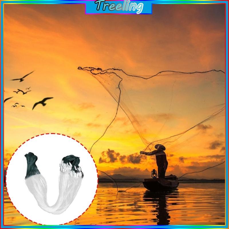 Treeling 10Pcs Monofilament Fishing Net Single Layer Fish Gillnet with ...