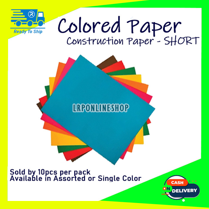 Colored Paper Construction Paper Short 10pcs per pack | Shopee Philippines