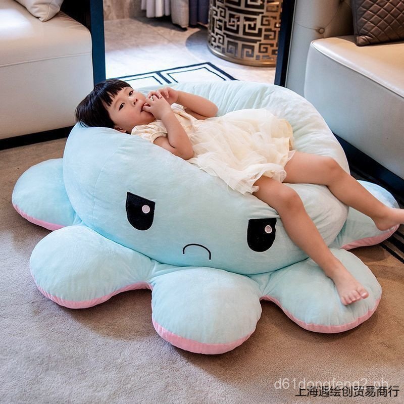 Transforming Face Extra Large Octopus Plush Pillow Toy Reversible ...