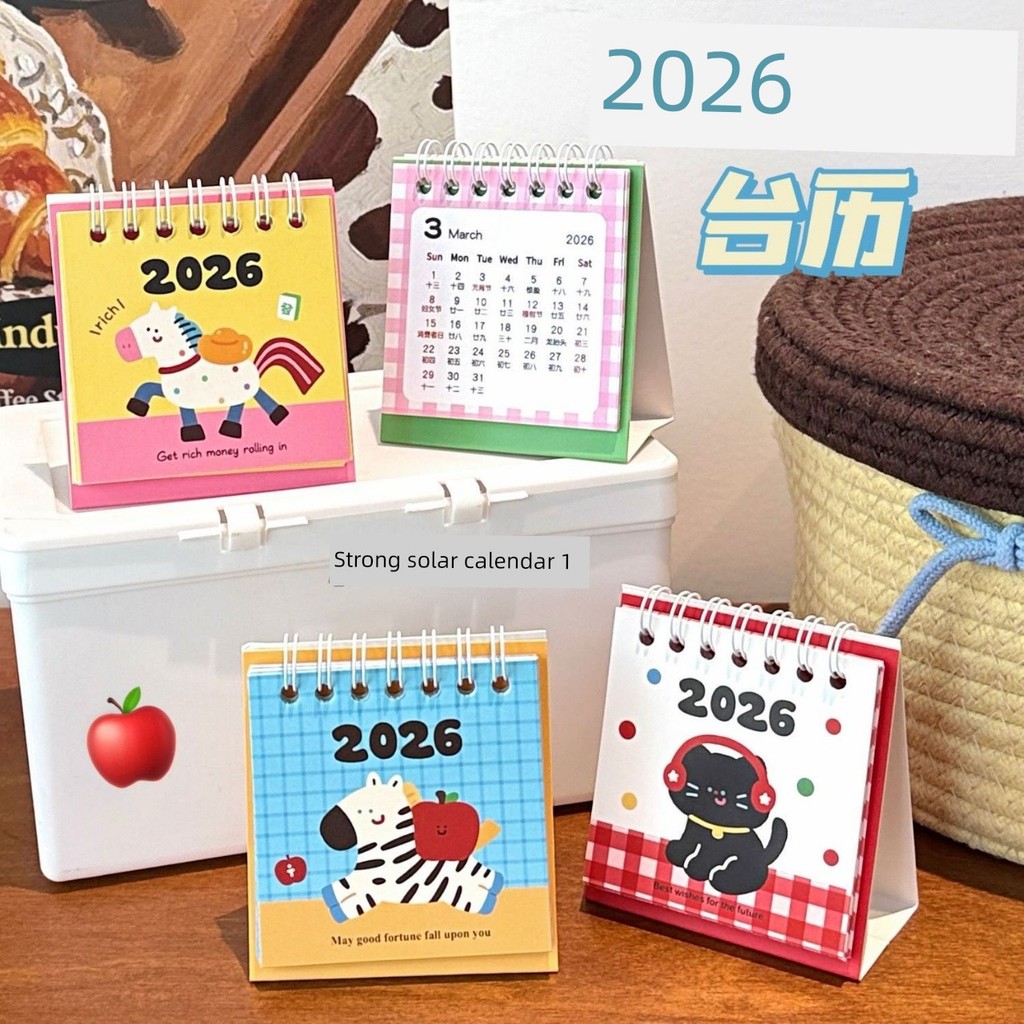 mini calendar personalized calendar 2026 Mini Desk Calendar Cartoon ...