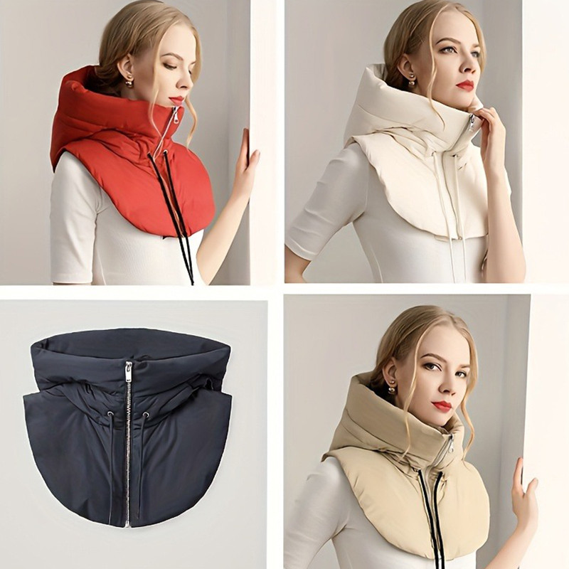 PH NEW Shawl Winter One-piece Hat With Thick Winter Insulation, Down ...