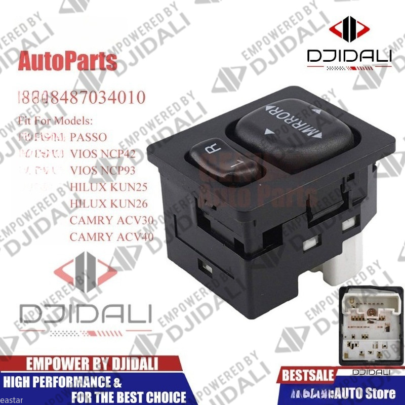 mirror control switch ( no auto flip) for vios / passo / hilux / altis ...