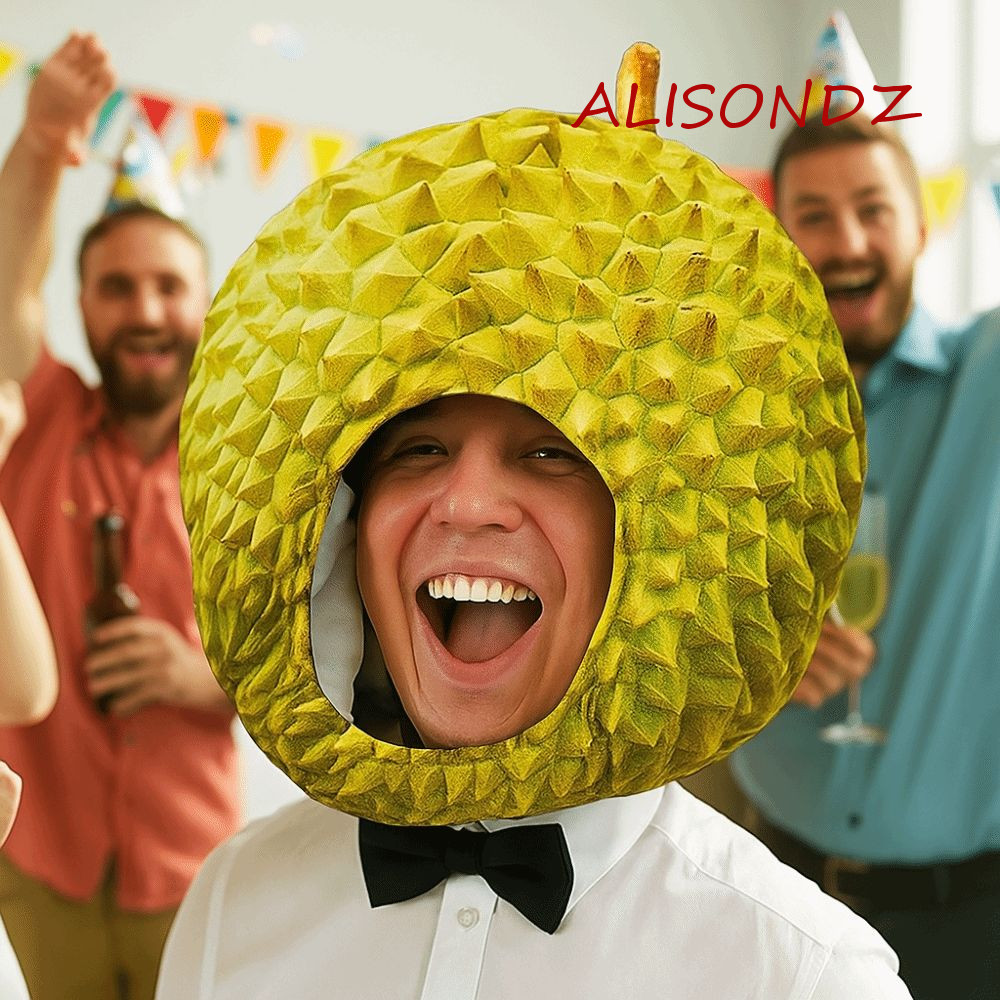 ALISONDZ Simulation Durian Hat, Soft Unique Durian Headgear, Creative ...
