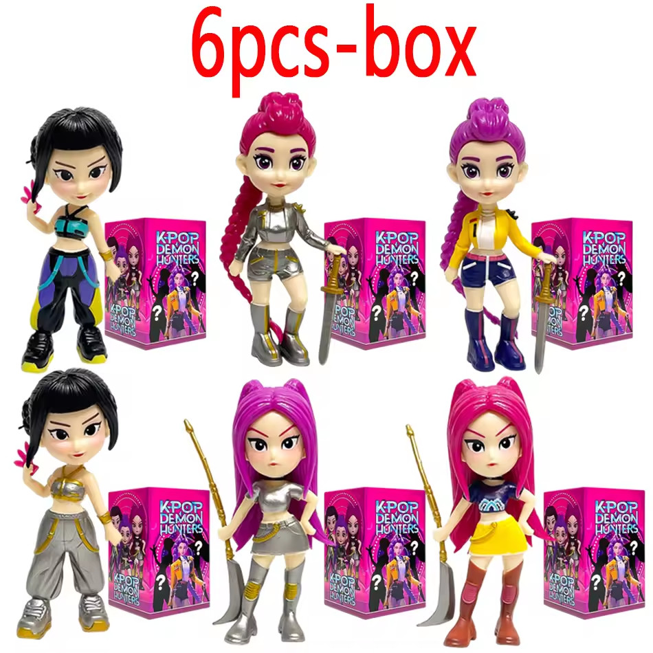 Blind Box Anime KPop Demon Hunters Action Figure Zoey Mira Rumi HUNTR/X ...