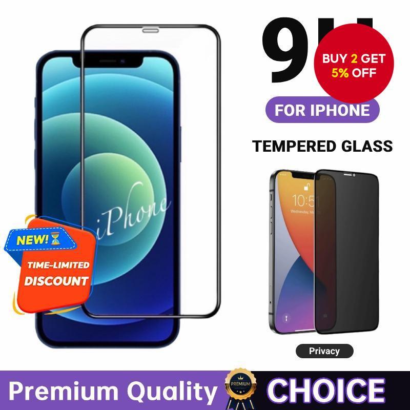 9D Tempered Glass Screen Protector for iPhone 16 15 14 13 12 11 Pro MAX ...