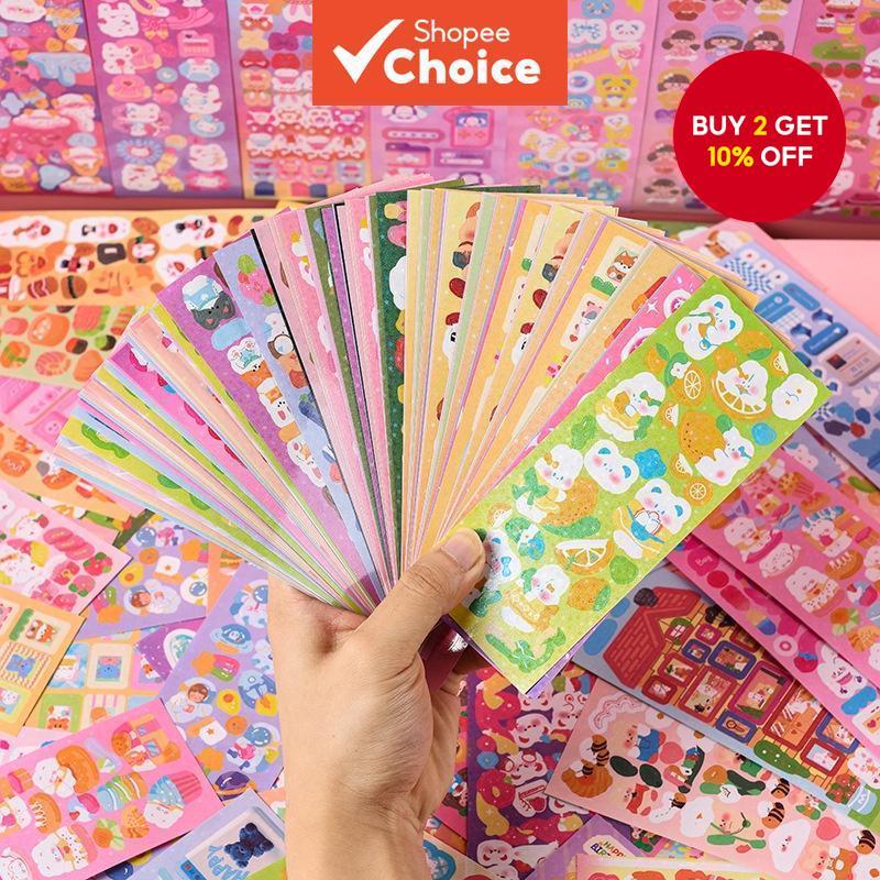 LanLanStickersWorld Guka Laser Stickers – 50/100 Sheets Cute Cartoon ...
