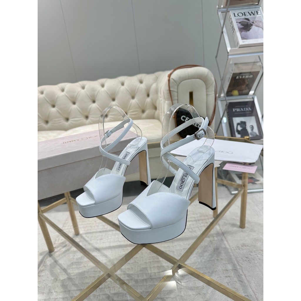 Jimmy Choo Summer 2026 Mule Style Thick Sole Platform Sandals | Shopee ...