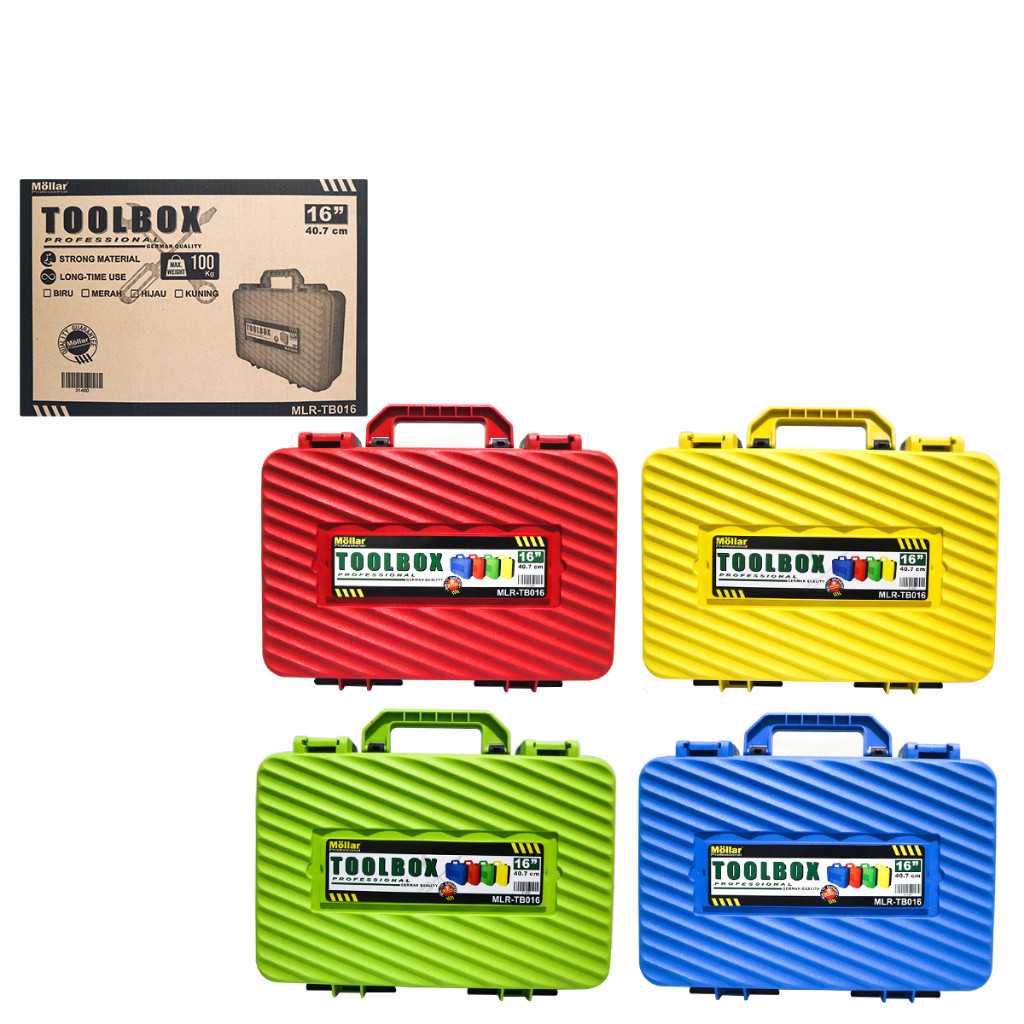 MOLLAR Toolbox Medium Tool Box Tool Kit Box Cordless Power Tools ...