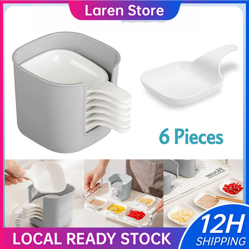 6pcs Sauce Dish Flavored Plate Set Flavor Dish Serving Tray Hot Pot ...