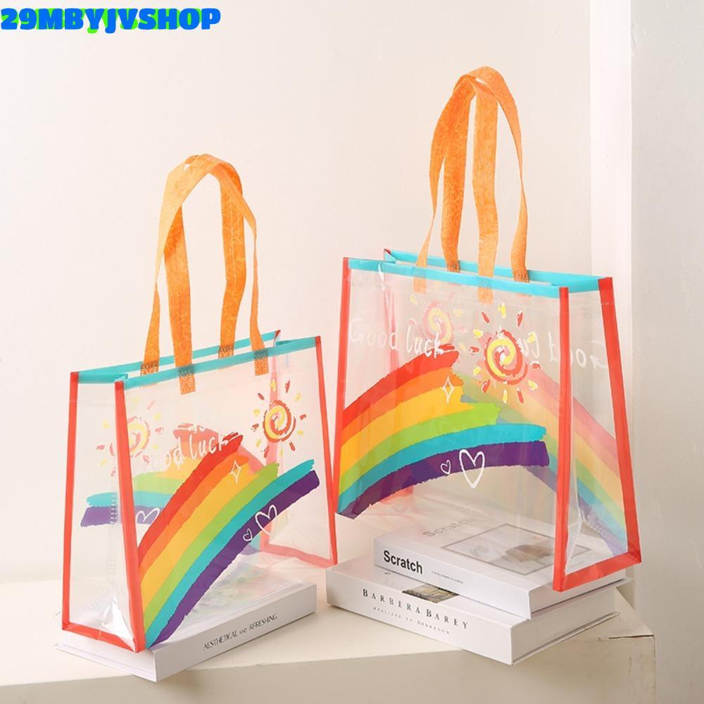 29MBYJVSHOP Handbag, PVC Large Capacity Rainbow Shoulder Bag, Hot Sale ...