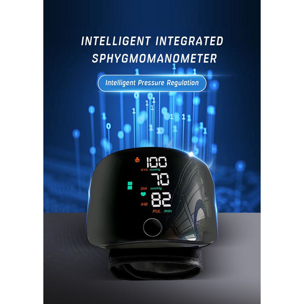 Portable Blood Pressure Meter Wrist Pressure Monitor Sphygmomanometer ...