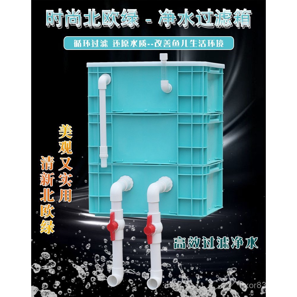 Filter Box Turnover Box Fish Pond Water Circulation Drip Box System diy ...