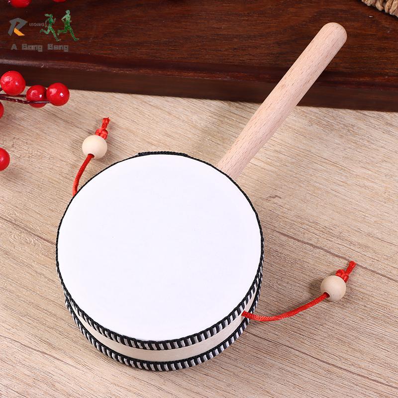 ABongBang Portable 4 Inch Hand Shake Wooden Drum Orff Musical ...