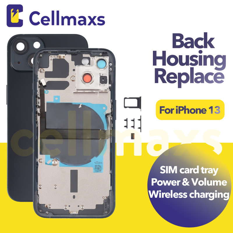 For iPhone 13 Back Housing Cover Replacement With Wireless Charging ...