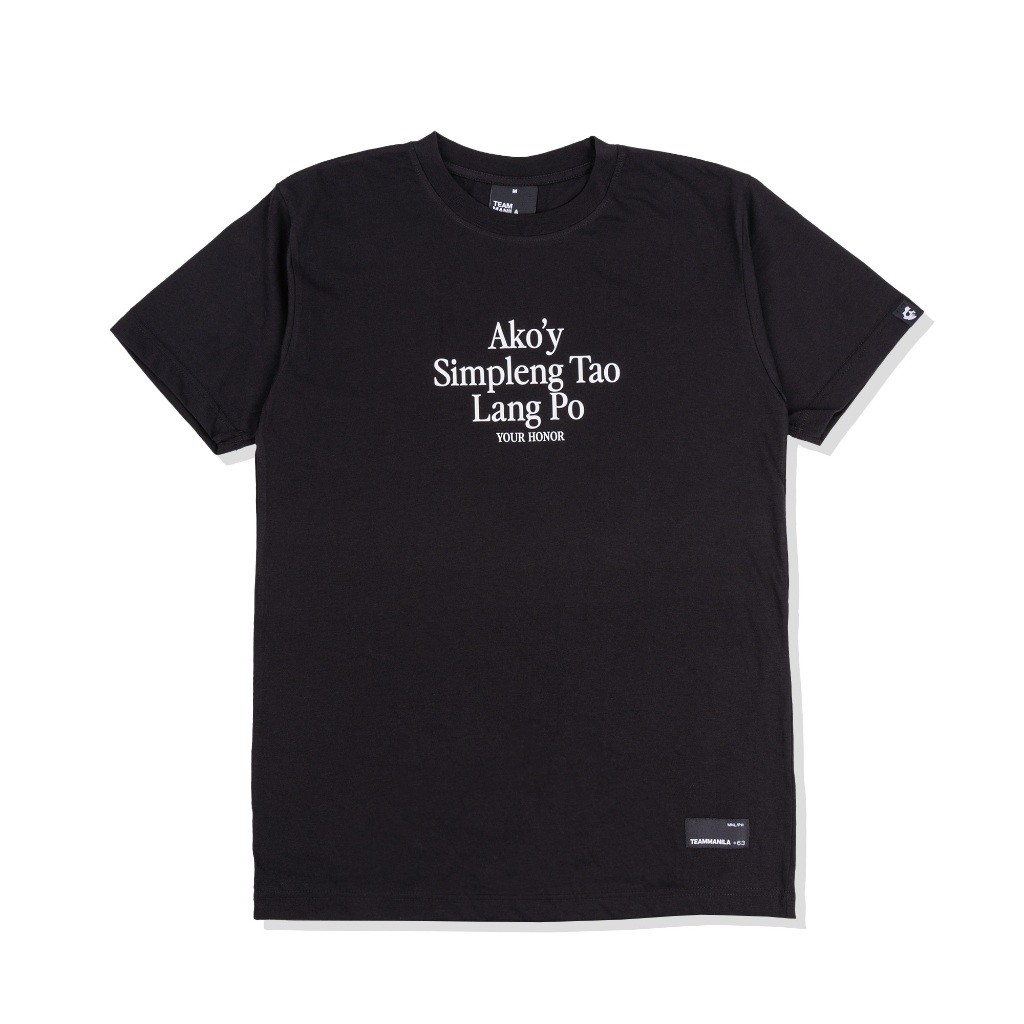 TEAM MANILA SIMPLENG TAO TSHIRT BLACK | Shopee Philippines