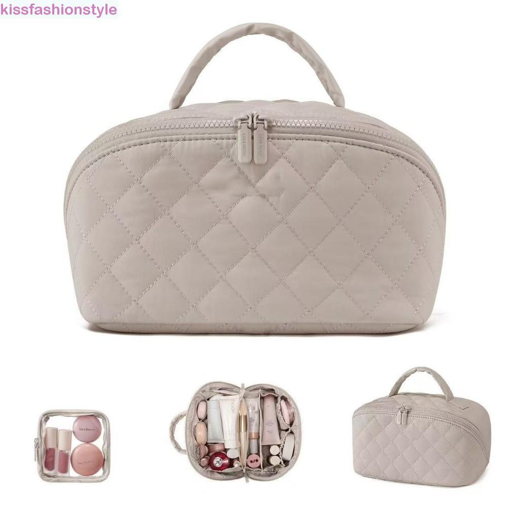KISSFASHIONSTYLE Handheld Cosmetic Bag, Large Capacity Multiple Pockets ...