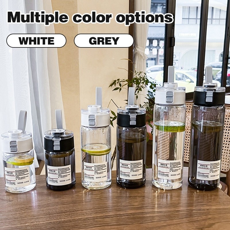 Leak-Proof Water Bottle for Students and Kids, Transparent Plastic ...