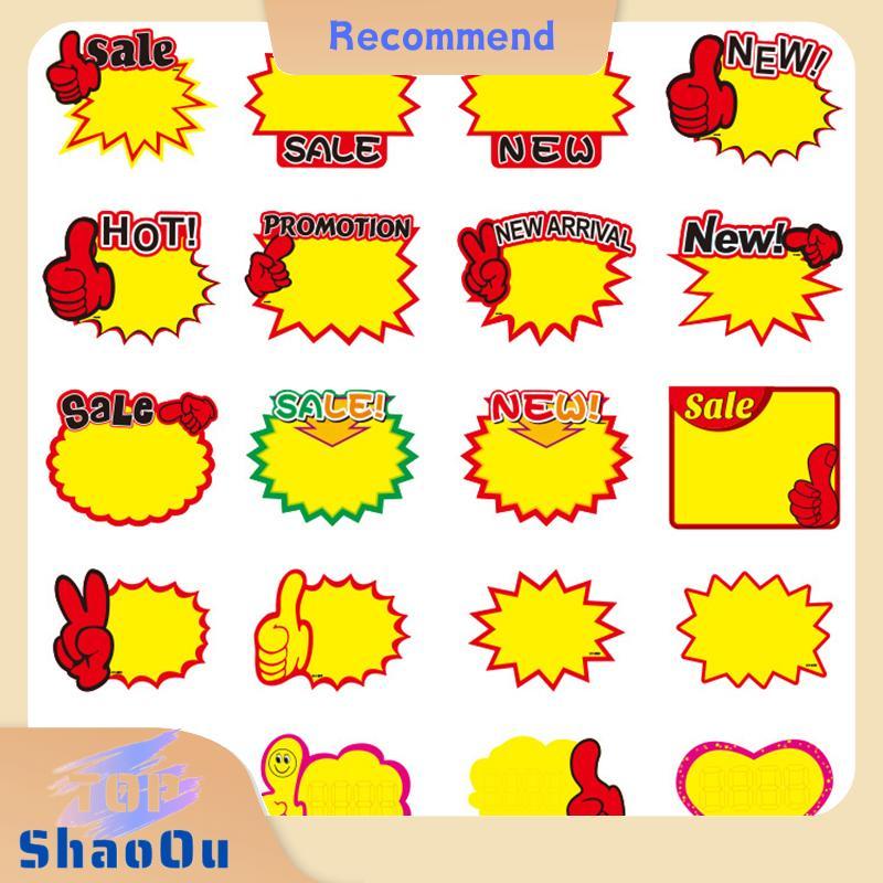 ShaOu 50pcs White Card Pricing Labels Commodity Price Tag Shop Tags ...