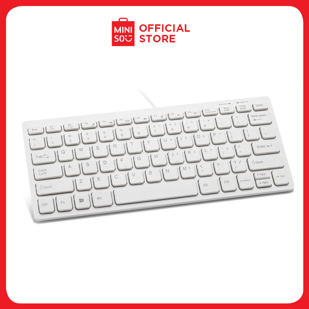 MINISO Mini Wired Keyboard for Laptop Model: MK82 (White) | Shopee ...