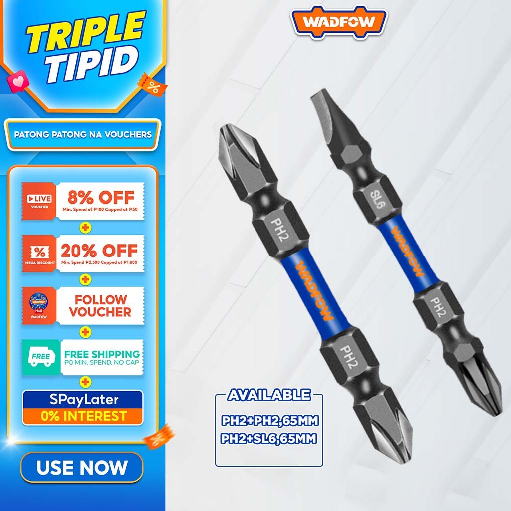 Wadfow 2Pcs 65mm Impact Screwdriver Bit (WHT) | Shopee Philippines