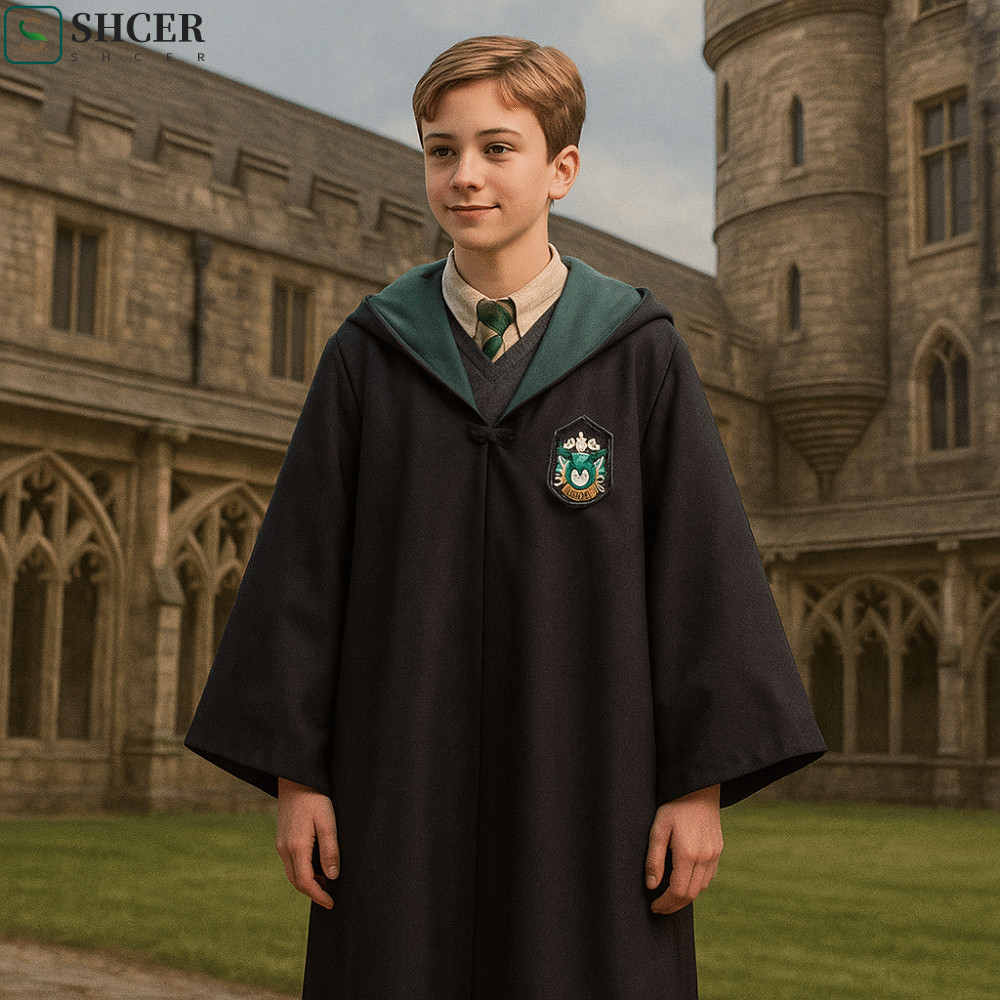 SHCER Harry Cosplay Costume, Collegiate Style Breathable Wizard Cape ...