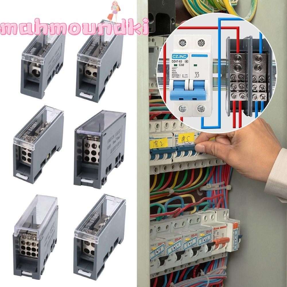 MAHMOUNDKI Distribution Box, Universal ABS/Copper Din Rail Terminal ...