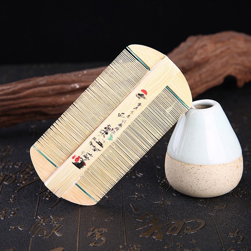 2026 Super Narrow Tooth Wood Comb Pocket Both Sides Dandruff Encryption ...
