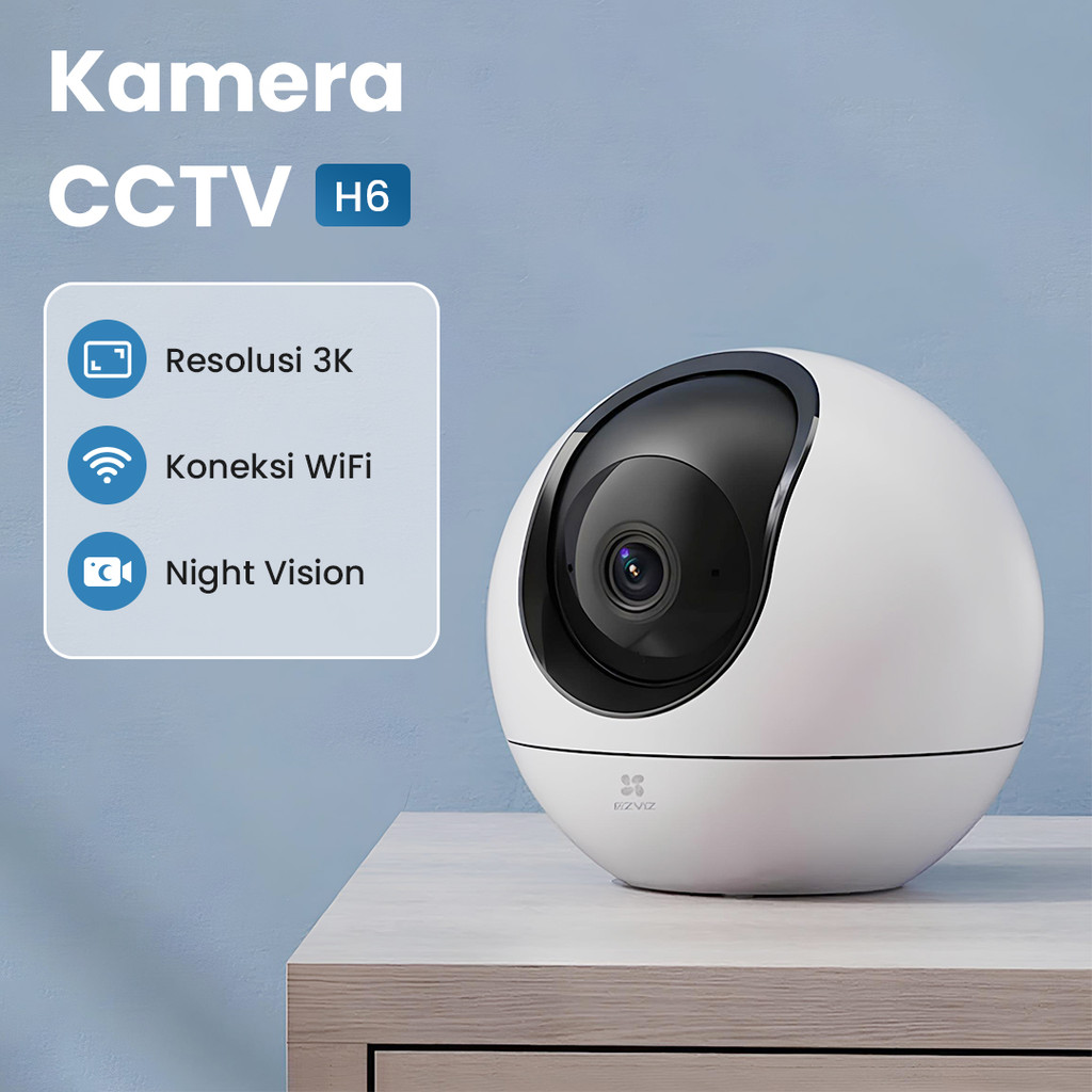 EZVIZ Indoor WiFi IP Camera PTZ AI Detection 3K 5MP - H6 | Shopee ...