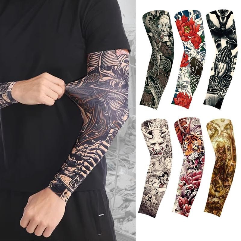 [COD] Flower Arm Tattoo Sleeve Anti-UV Flower Arm Hand Sock Tattoo ...