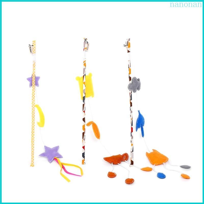 Nan Cat Tassel Toy Wand Toy Tassel with Bells Lovely Teaser for Kitten ...