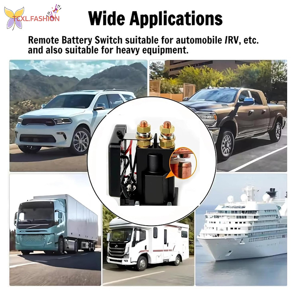 Wireless Remote Control Battery Relays Switch Car Starters High Current ...