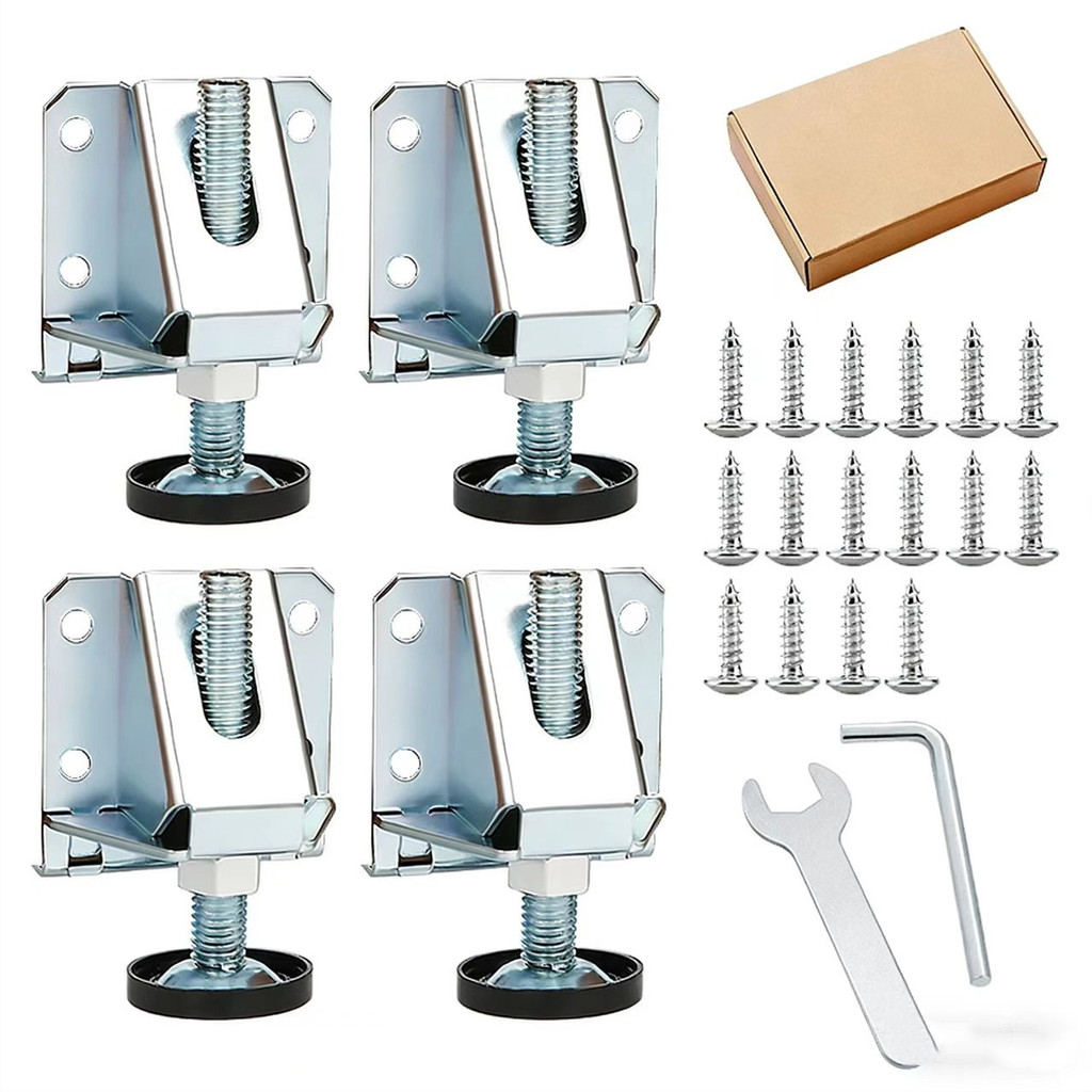 4PCS Adjustable Furniture Leveling Feet With Anti Slip Pad Table Leg ...