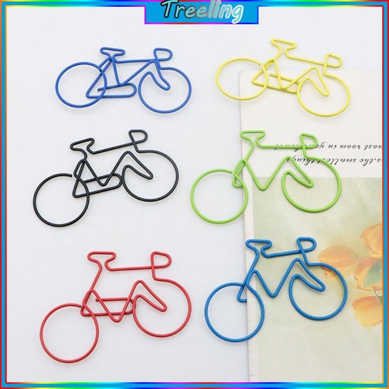 Treeling 15Pcs Bike Shape Metal Paper Clip Multicolored Metal ...