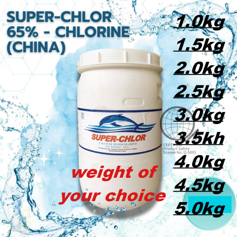SUPER CHLOR Chlorine Granules Weight SELECTABLE High-Quality Calcium ...