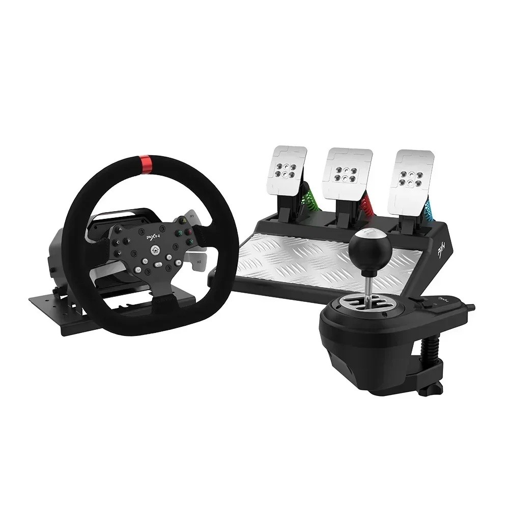 For PXN-V10 Force Feedback Racing Game Aiming Wheel 900 Degree ...
