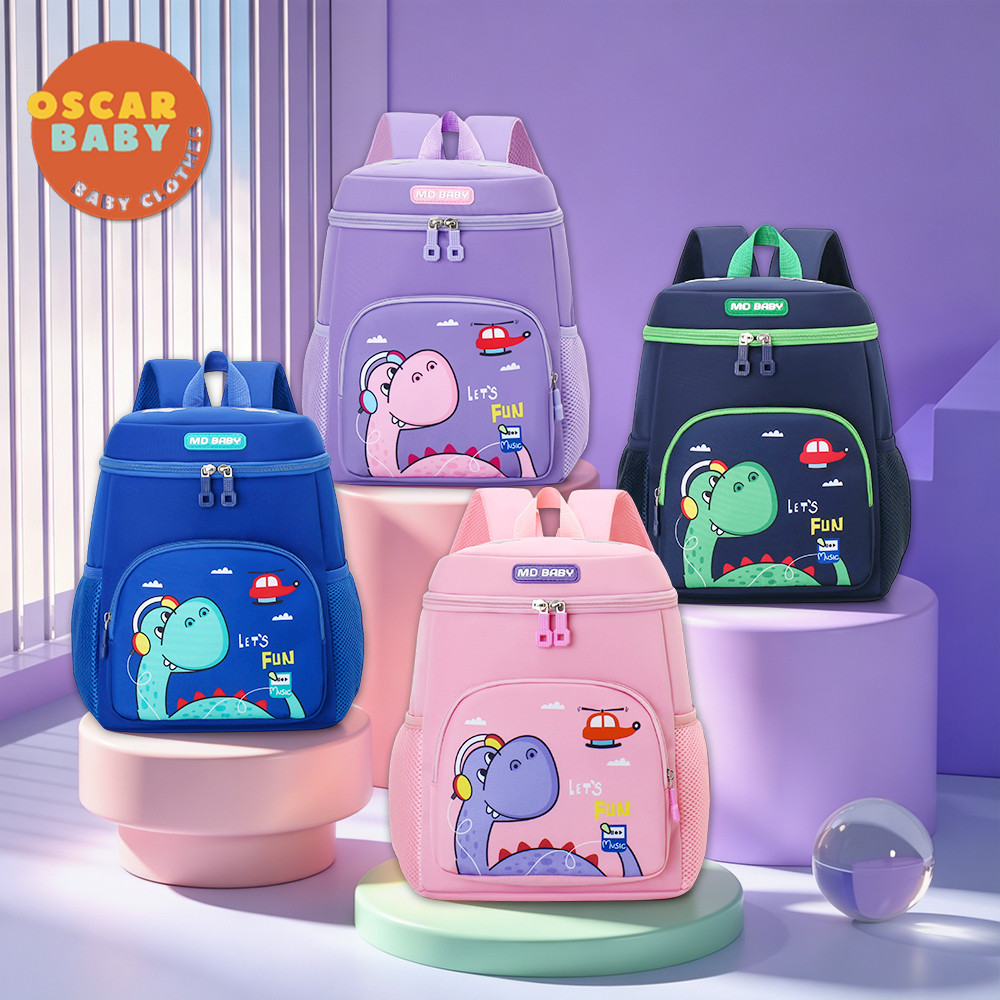 Oscarbaby Cartoon Dinosaur Backpack for Kindergarten Kids Boy Girl ...