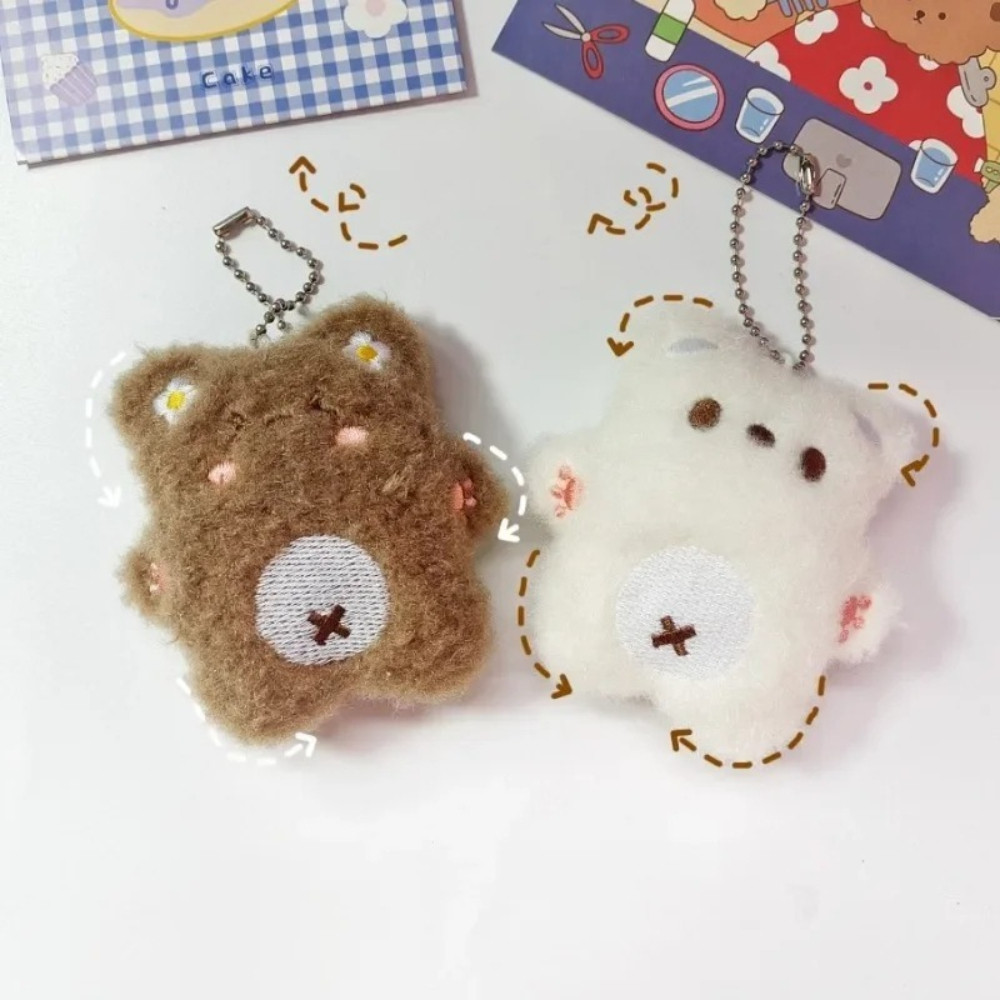 Cartoon Squeaky Bear Keychain Plush Bear Pendant Keychain Handbag ...