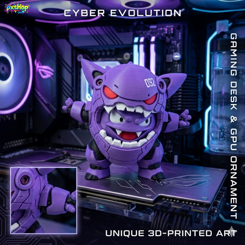 Mecha Gengar Pokémon Mechanical Figure - 3D Print Style Action Statue ...