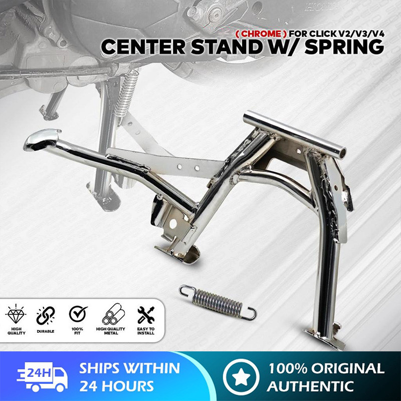 CLICK V2 / CLICK V3 / CLICK V4 CENTER STAND WITH SPRING BLACK / CHROME ...