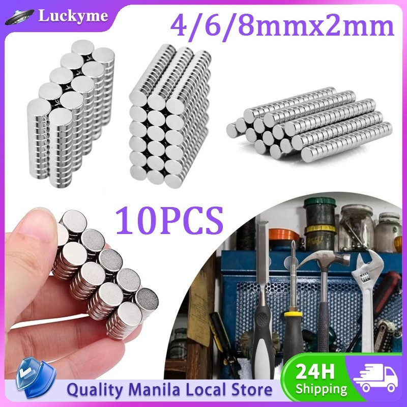 10pcs 4x2/6x2/8x2mm Round Micro Magnets Disc Small Refrigerator ...