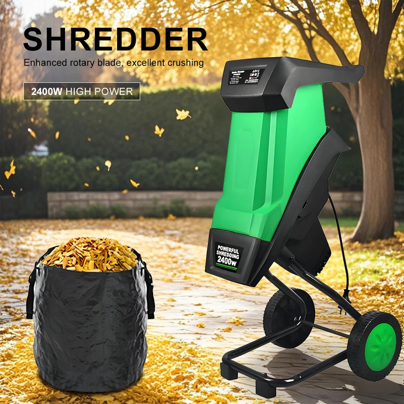 Electric Leaf Crushers Tree Shred Machine 2400W High Power Leaf Crusher ...