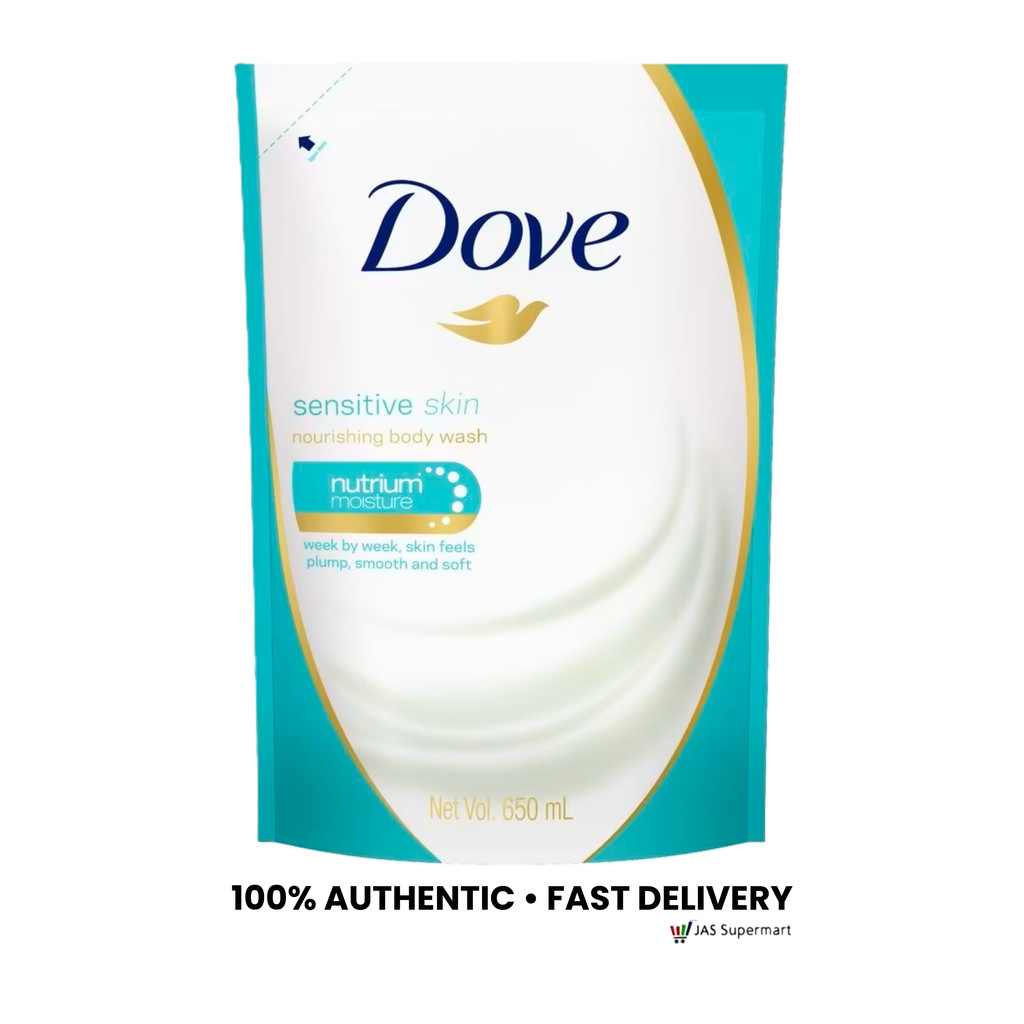 Dove Sensitive Skin Body Wash Refill 650mL, Nutrium Moisture ...