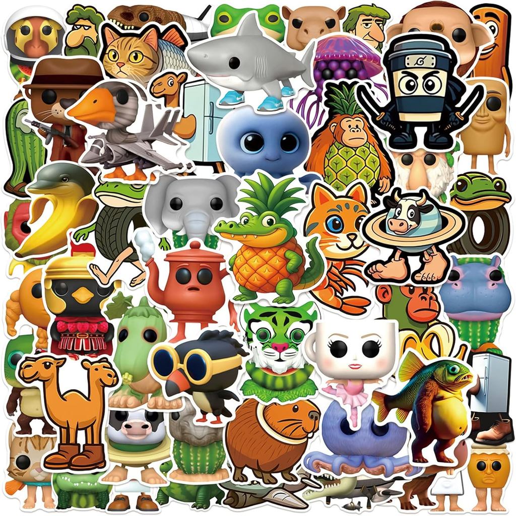 50Pcs Italian Brainrot Animals Stickers, Italian Brainrot Meme Stickers ...