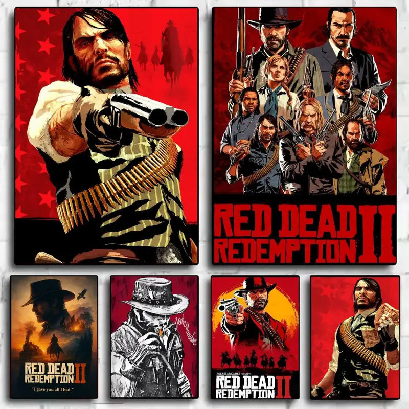 Red Dead Redemption 2 Poster Prints for Home and Wall Decoration,No ...
