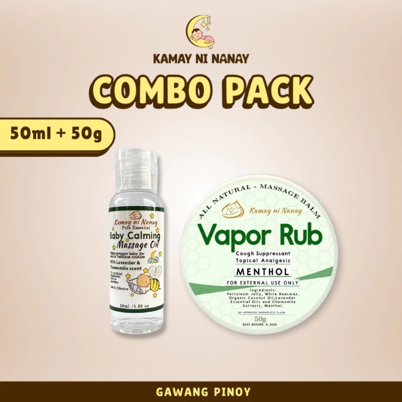 Kamay Ni Nanay Vapor Rub With Menthol And Calming Massage Oil Combo ...