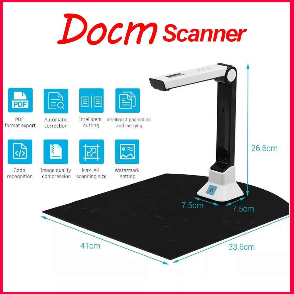 Portable 8 Megapixel High Definition Doc Scanner Capture Size A4 ...