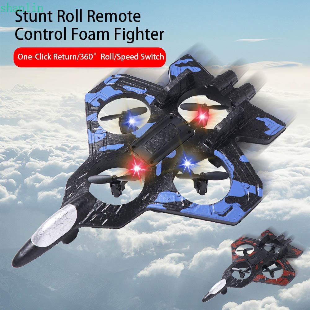 SHANLIN Four Motor Helicopter Toy, Rechargeable Gravity Sensing Remote Control Foam Fighter ...