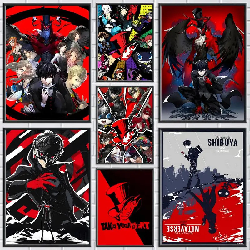 High-Resolution Print Of The Game Persona 5 Poster For Bedroom Home ...