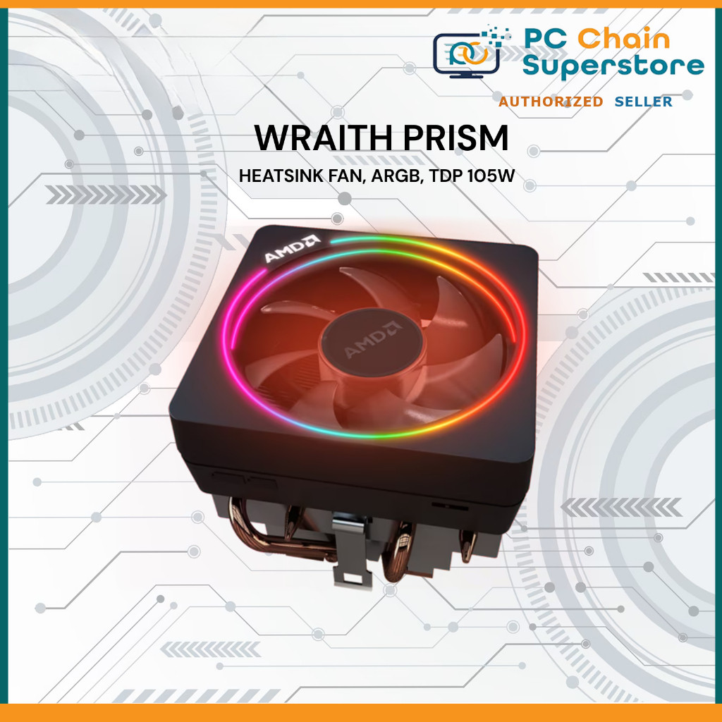 Novalab AMD Wraith Prism Cooler RGB Lighting AM4 AM5 Socket CPU ...